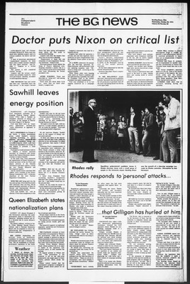 "The BG News October 30, 1974" by Bowling Green State University