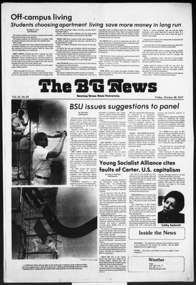 "The BG News October 28, 1977" by Bowling Green State University