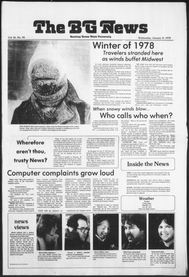 "The BG News January 11, 1978" by Bowling Green State University
