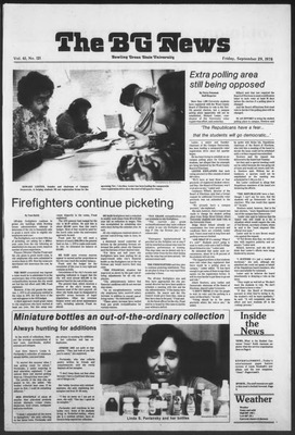 "The BG News September 29, 1978" by Bowling Green State University