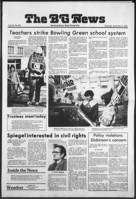 "The BG News November 9, 1978" by Bowling Green State University