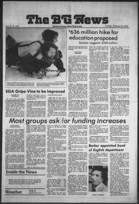"The BG News February 27, 1979" by Bowling Green State University