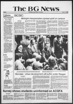 "The BG News October 17, 1980" by Bowling Green State University