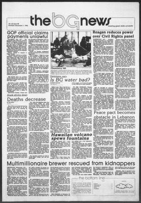 "The BG News December 1, 1983" by Bowling Green State University