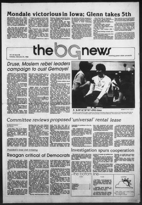 "The BG News February 21, 1984" by Bowling Green State University