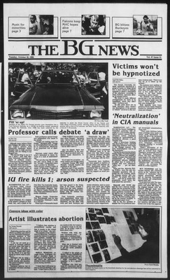 "The BG News October 23, 1984" by Bowling Green State University