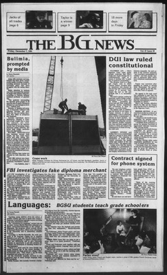 "The BG News December 7, 1984" by Bowling Green State University