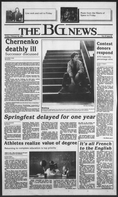 "The BG News February 22, 1985" by Bowling Green State University