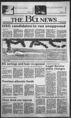 "The BG News March 26, 1985" by Bowling Green State University