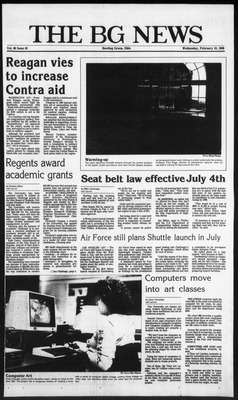 "The BG News February 19, 1986" by Bowling Green State University