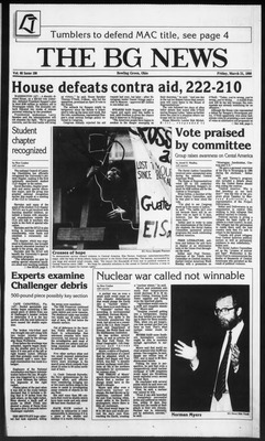 "The BG News March 21, 1986" by Bowling Green State University