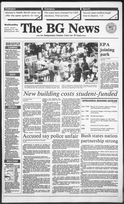 "The BG News September 12, 1990" by Bowling Green State University