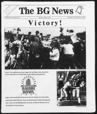 "The BG News December 16, 1991" by Bowling Green State University