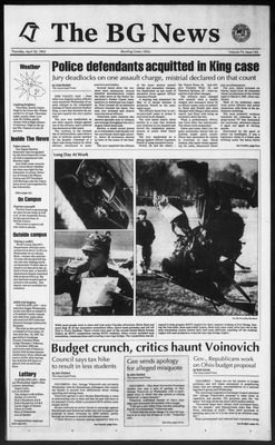 "The BG News April 30, 1992" by Bowling Green State University