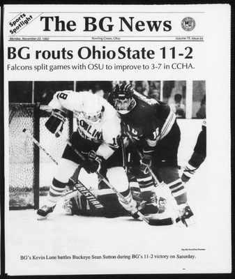 "The BG News November 23, 1992" by Bowling Green State University
