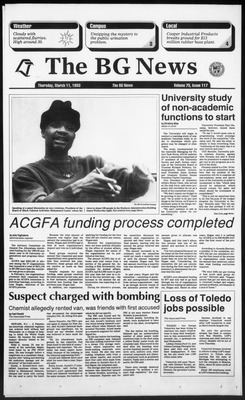 "The BG News March 11, 1993" by Bowling Green State University
