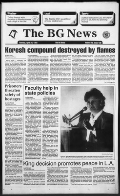 "The BG News April 20, 1993" by Bowling Green State University