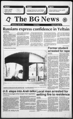 "The BG News April 28, 1993" by Bowling Green State University