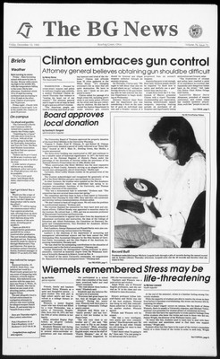 "The BG News December 10, 1993" by Bowling Green State University