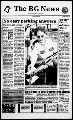 "The BG News April 18, 1994" by Bowling Green State University
