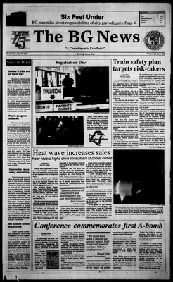"The BG News July 19, 1995" by Bowling Green State University