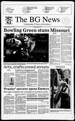 "The BG News September 11, 1995" by Bowling Green State University