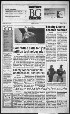 "The BG News April 11, 1996" by Bowling Green State University