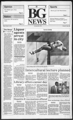 "The BG News November 18, 1996" by Bowling Green State University