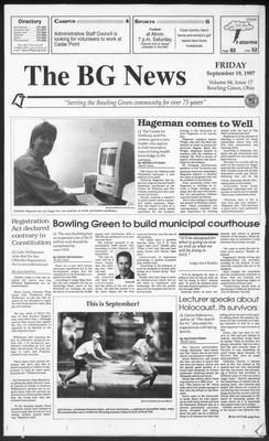 "The BG News September 19, 1997" by Bowling Green State University
