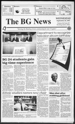 "The BG News September 24, 1997" by Bowling Green State University
