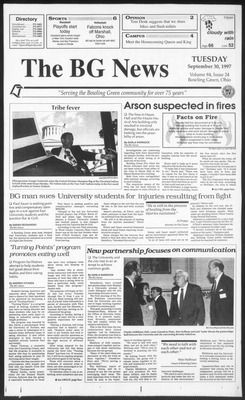 "The BG News September 30, 1997" by Bowling Green State University