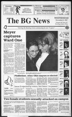"The BG News November 5, 1997" by Bowling Green State University