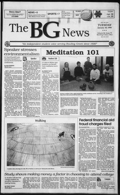 "The BG News January 20, 1998" by Bowling Green State University