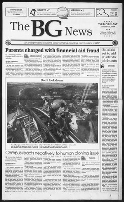 "The BG News January 21, 1998" by Bowling Green State University