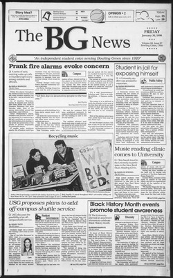 "The BG News January 30, 1998" by Bowling Green State University