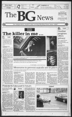 "The BG News February 2, 1998" by Bowling Green State University