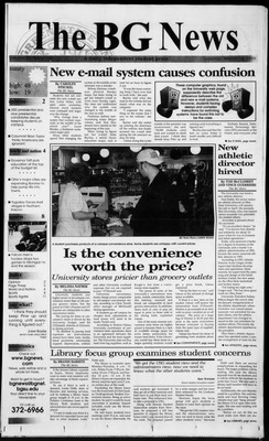 "The BG News March 16, 1999" by Bowling Green State University
