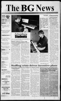 "The BG News March 22, 1999" by Bowling Green State University