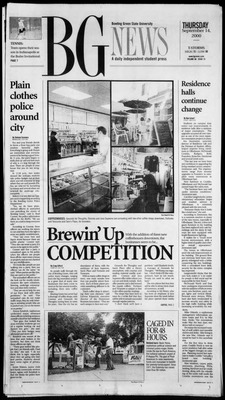 "The BG News September 14, 2000" by Bowling Green State University