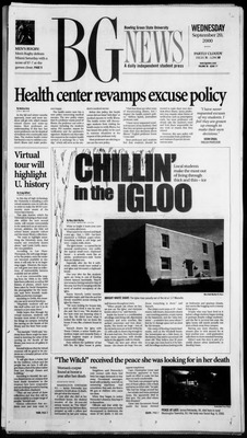 "The BG News September 20, 2000" by Bowling Green State University
