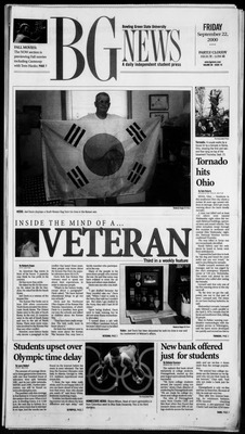 "The BG News September 22, 2000" by Bowling Green State University