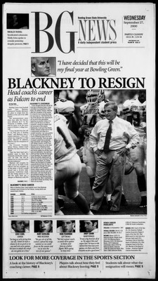 "The BG News September 27, 2000" by Bowling Green State University