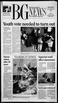 "The BG News September 28, 2000" by Bowling Green State University