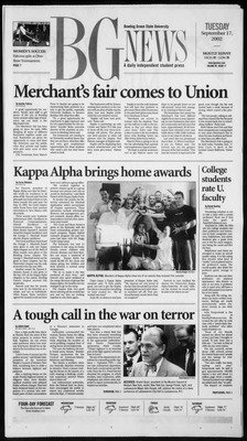 "The BG News September 17, 2002" by Bowling Green State University