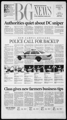 "The BG News October 14, 2002" by Bowling Green State University