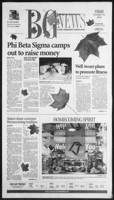"The BG News October 15, 2004" by Bowling Green State University