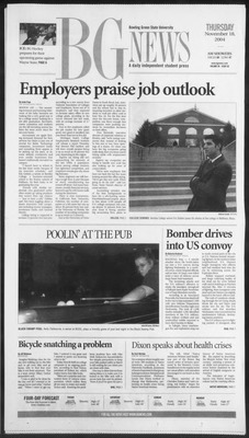 "The BG News November 18, 2004" by Bowling Green State University