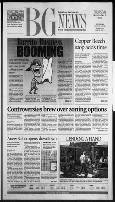 "The BG News September 8, 2005" by Bowling Green State University